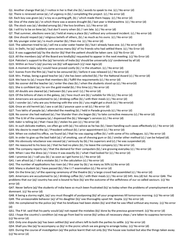 100 Errors Tenses | PDF 100 Errors Tenses | PDF