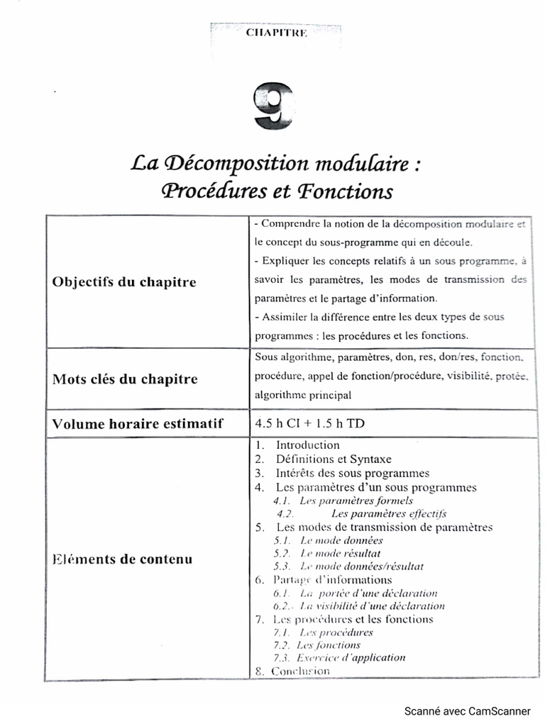 Les Sous Programmes | PDF