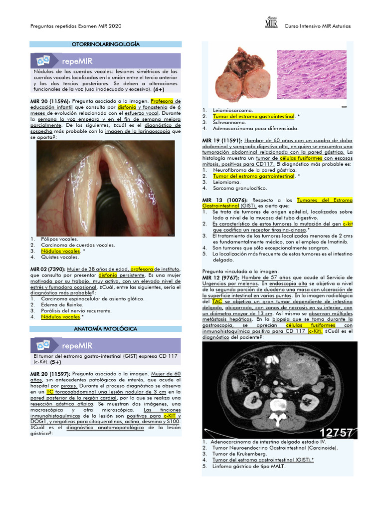 repeMIR 2020 | PDF | Medicina CLINICA | Enfermedades y trastornos