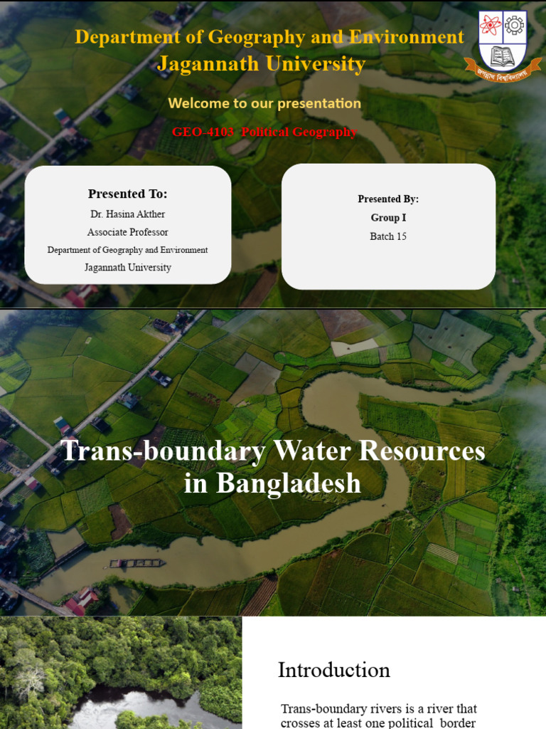 Trans-Boundary Water Resources in Bangladesh | Download Free PDF | River | Bangladesh
