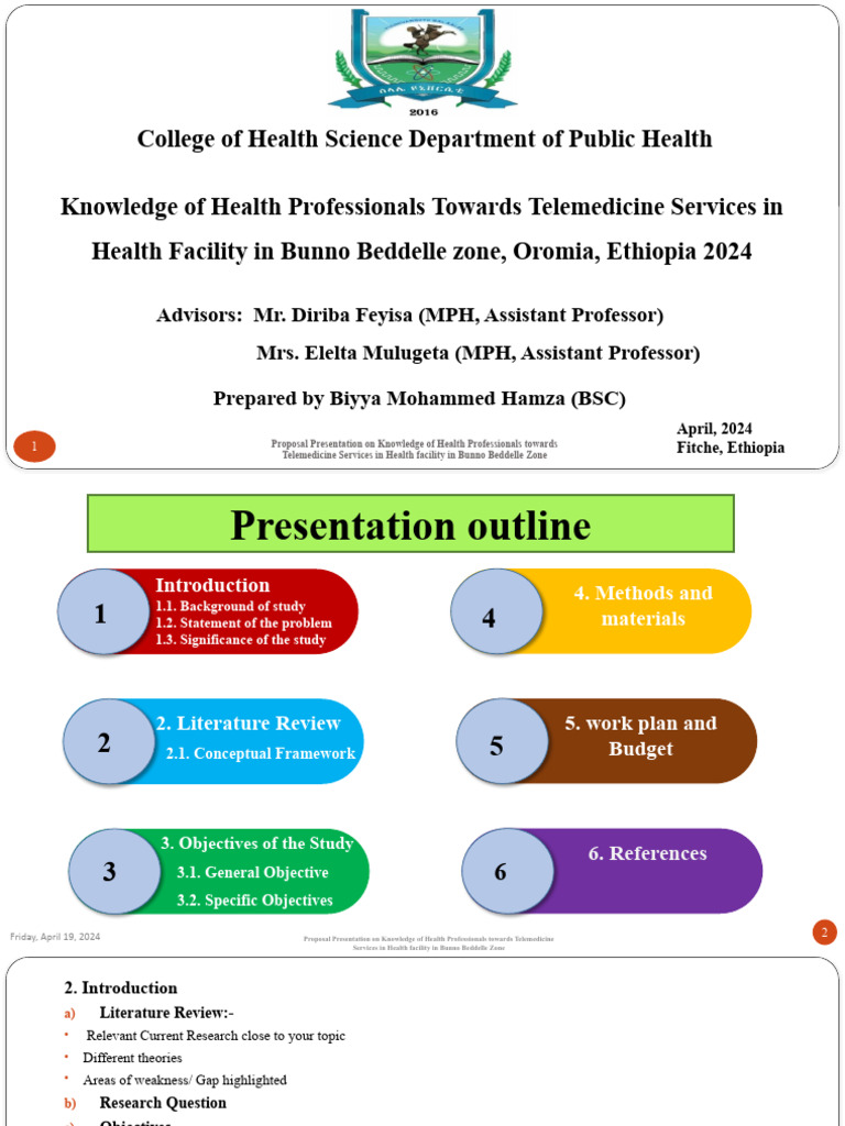 Biyya Mohammed Hamza Proposal Presentation | PDF | Health Care | Health Professional