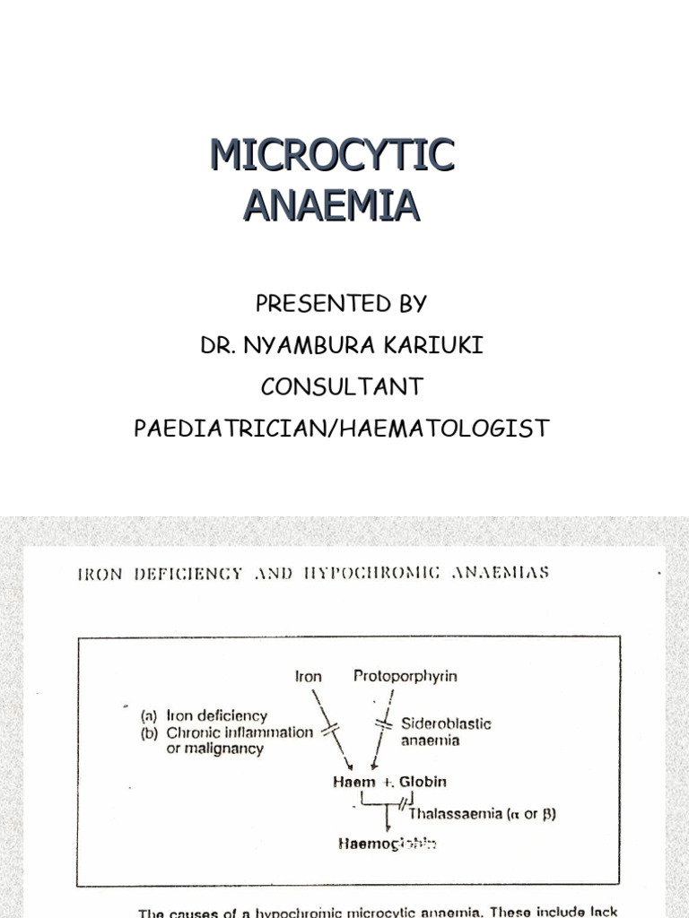 26B. Microcytic Anaemia | PDF | Iron | Anemia