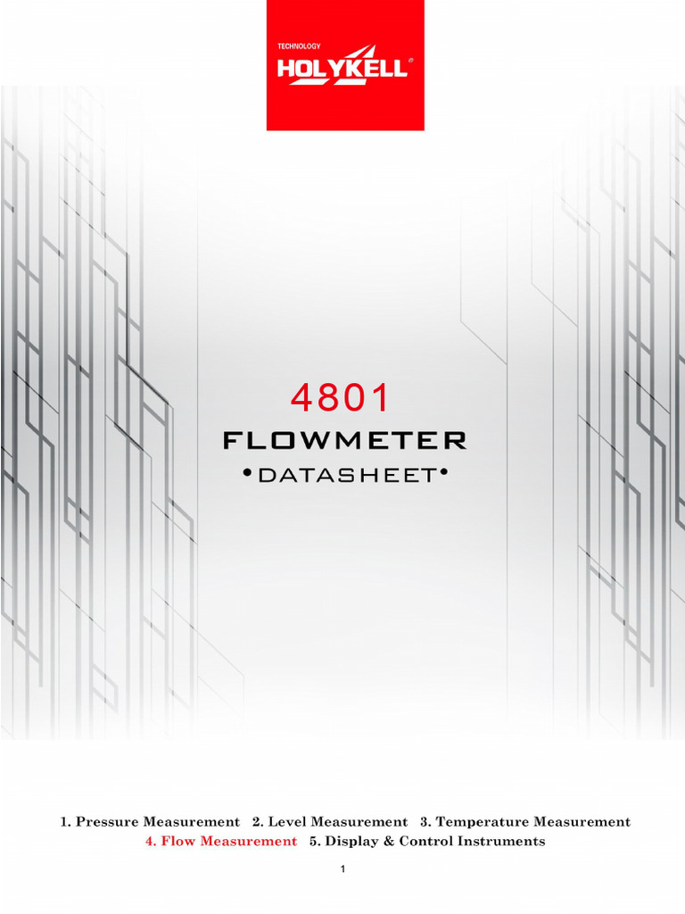 Holykell 4081 Series - Flowmeter | PDF | Flow Measurement | Pipe (Fluid ...