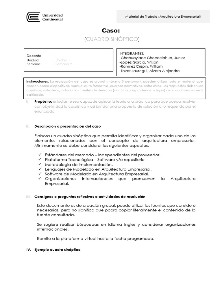 Casos - Semana 2 - Grupo4 | PDF | Informática