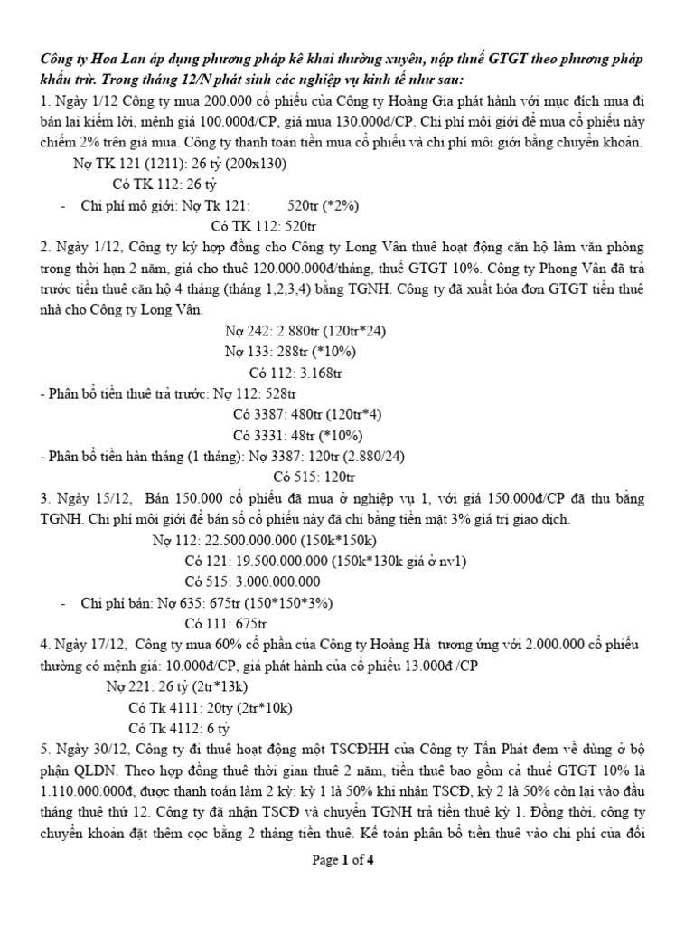 Sửa - BÀI TẬP GỬI SV - KTTC3 12.4 | PDF