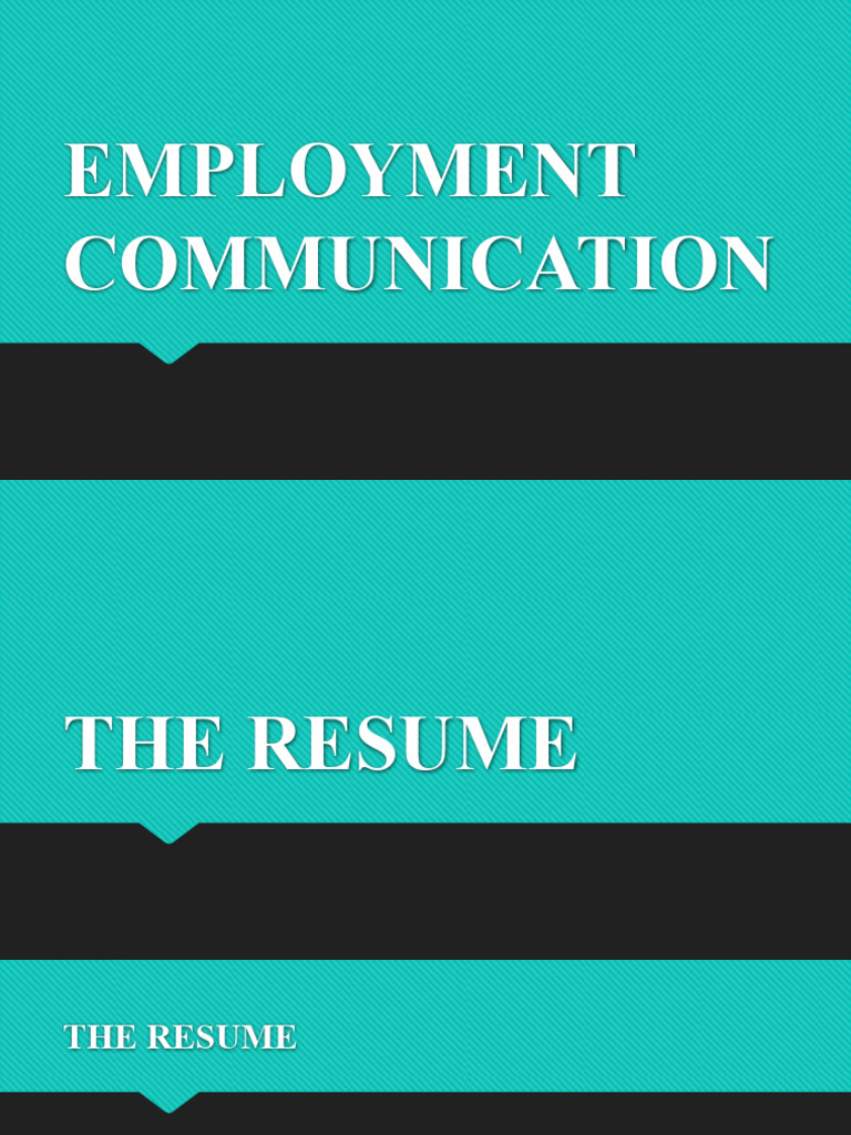 Resume and Application Letter Guide | PDF | Résumé