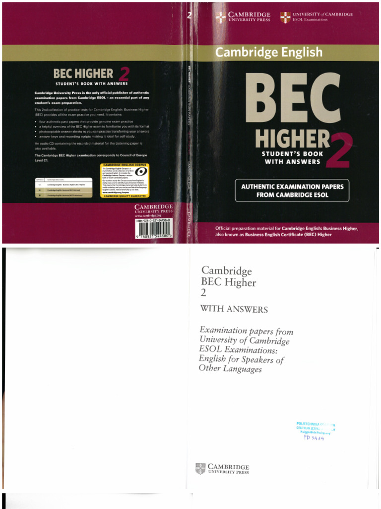 BEC Higher Book | PDF