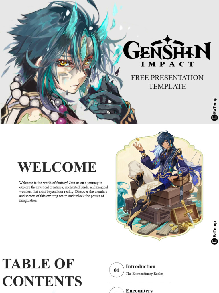 Genshin Impact PPT Template by EaTemp | PDF | Elves | Fantasy