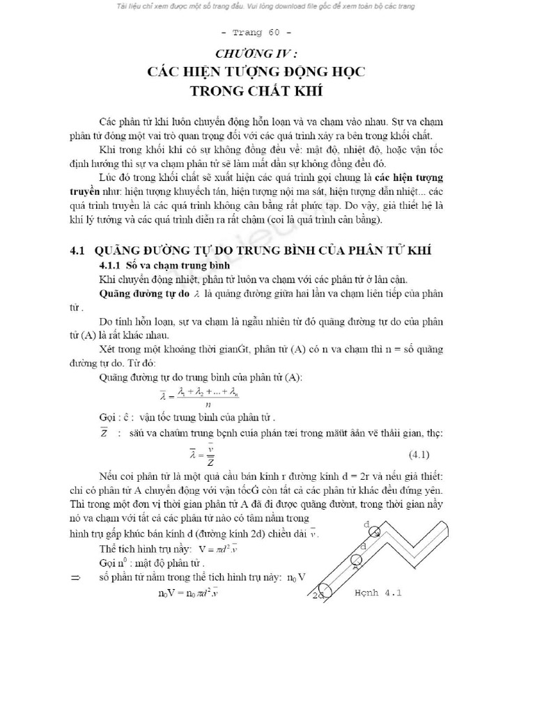 Vật lý phân tử và nhiệt học - Chương 4 - TaiLieu | PDF