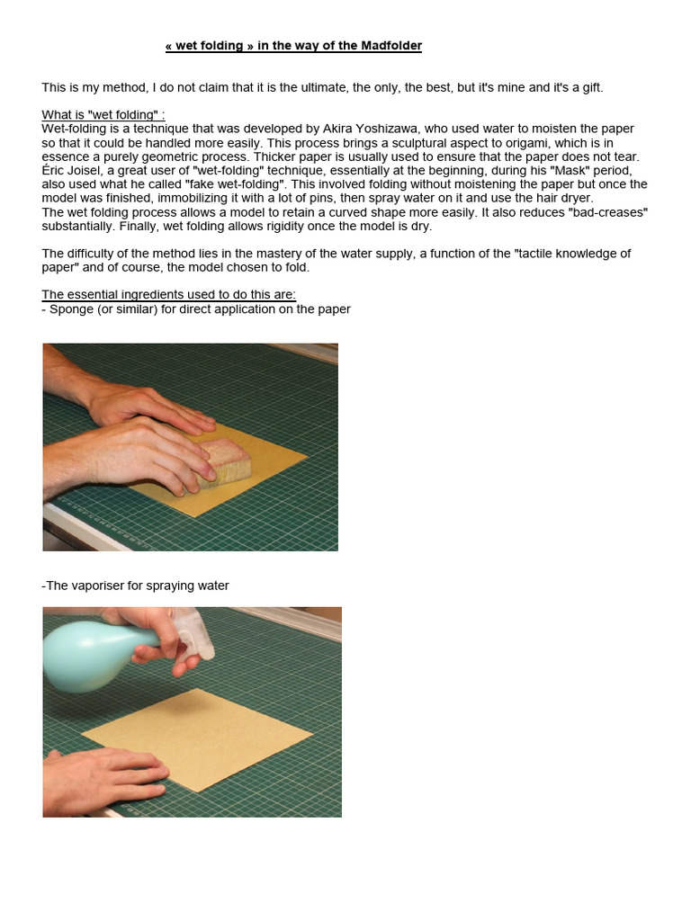 Mastering Wet Folding in Origami | PDF | Art