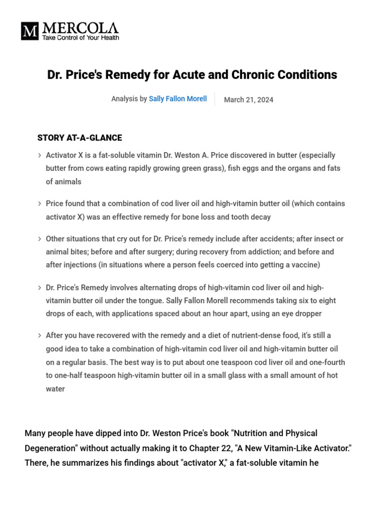Acute Chronic Conditions Remedy | PDF | Vitamin D | Vitamin