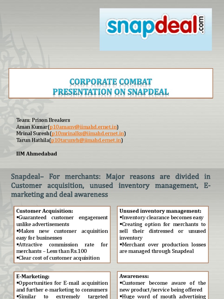 Snap Deal | PDF | Brand | Advertising