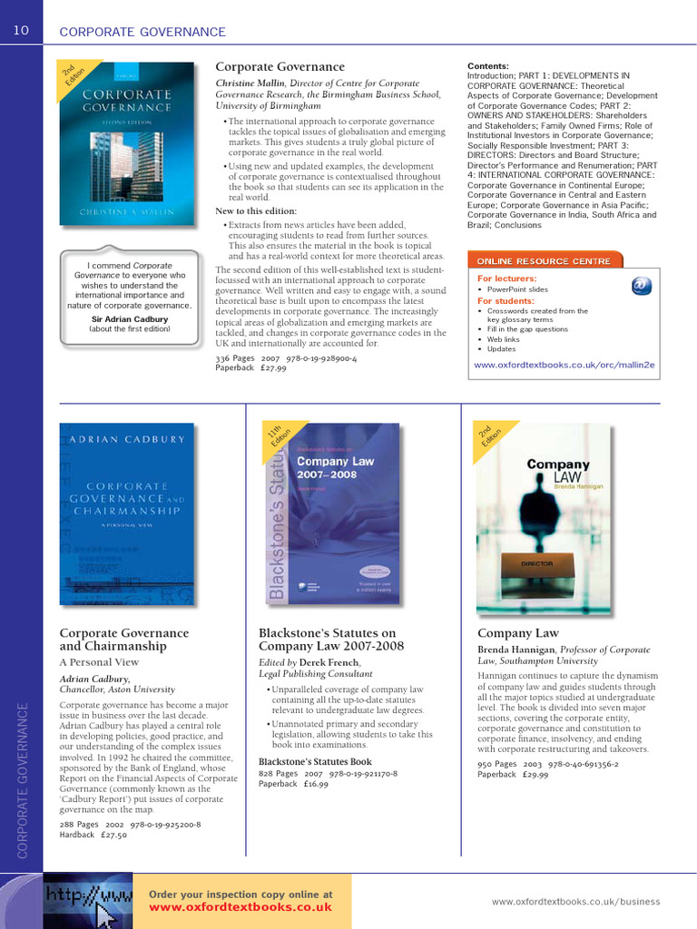 Company Law Books | Download Free PDF | Corporate Governance | Governance