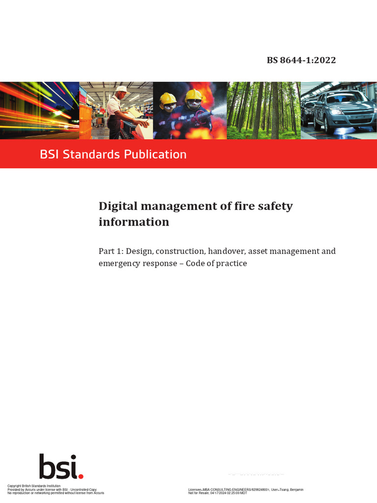 BS8644-1 2022 | PDF | Information | Fire Safety