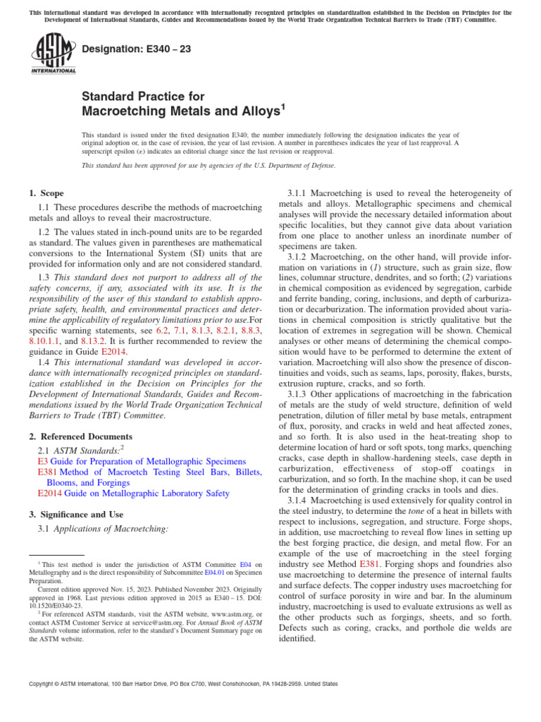 Astm E340-2023 | PDF | Steel | Construction