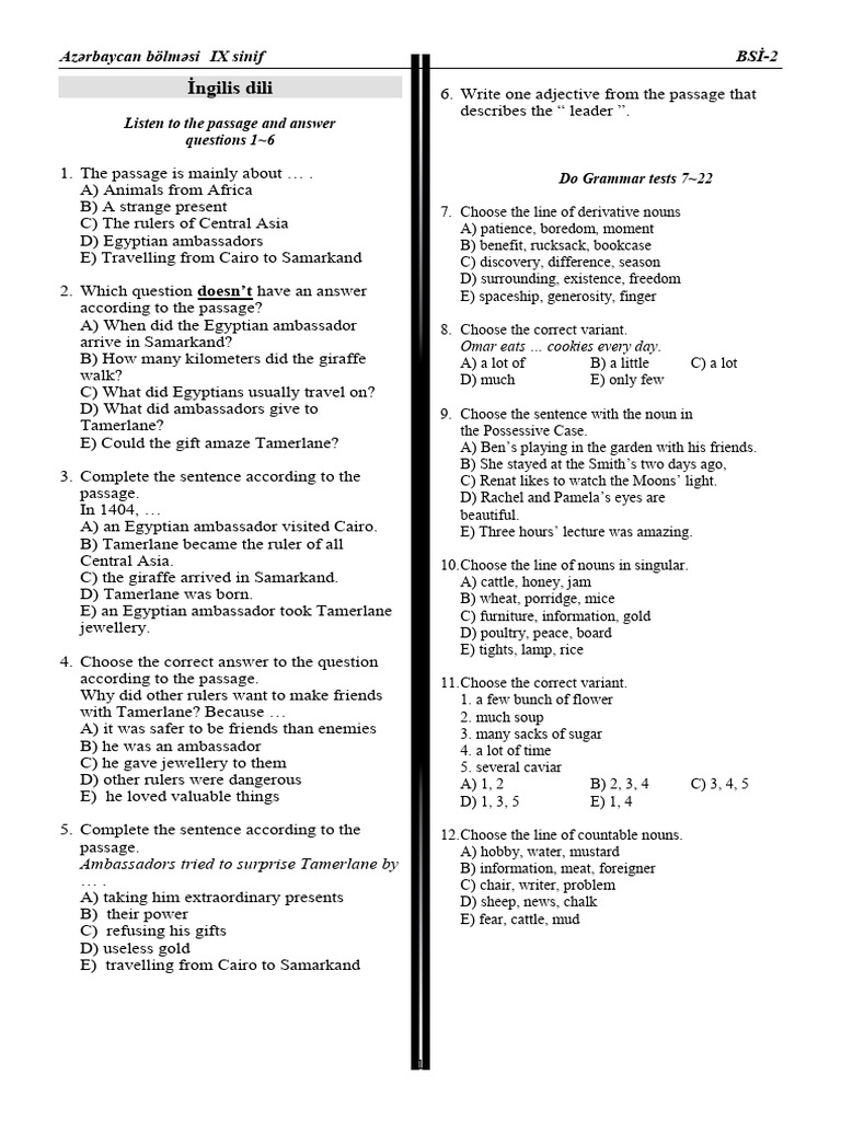Bsi̇ 2 09 Aze English | PDF | Linguistics | Linguistic Morphology