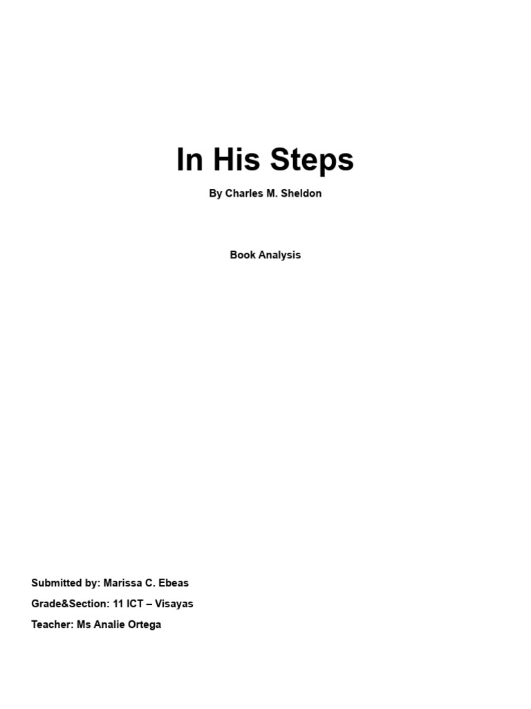 In His Steps: A Christian Perspective | PDF | Faith