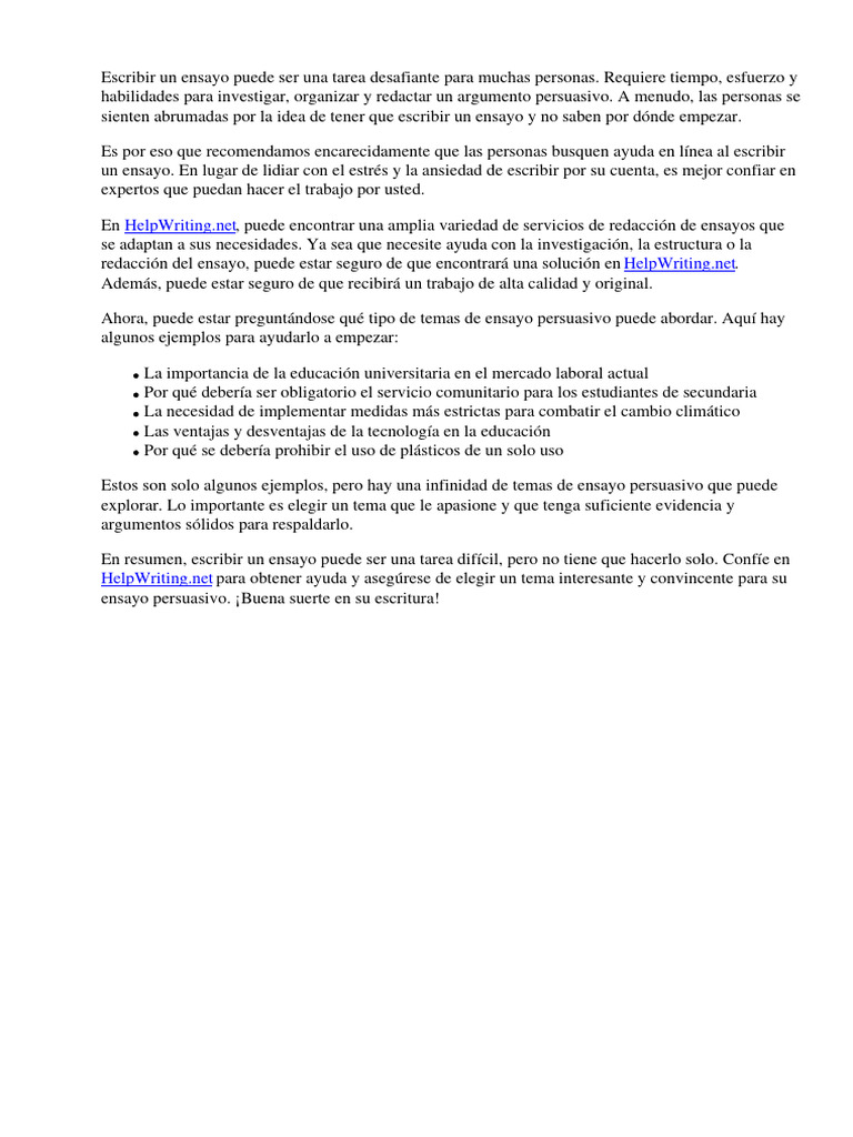 Guía para Escribir Ensayos Persuasivos | PDF | Las artes | Escritura