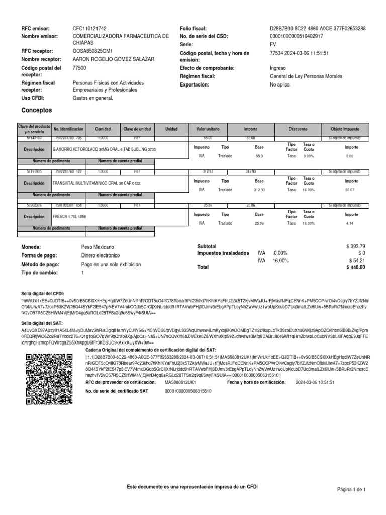 Conceptos: G Ahorro Ketorolaco 30Mg Oral 6 Tab Subling 3735 IVA ...