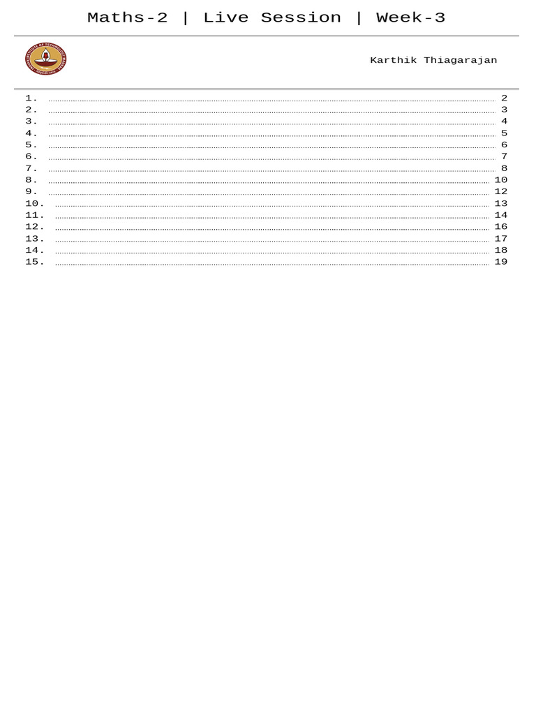 Week-3 Session 2 | PDF | Mathematical Concepts | Mathematical Analysis