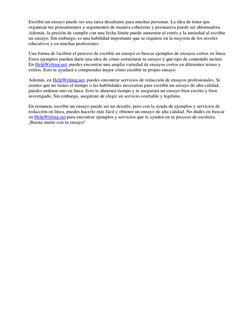 Ejemplo De Ensayo Corto Descargar Gratis Pdf Ensayos Science 6686