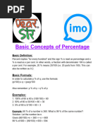Percentages - All Types Cheat Sheet | PDF | Percentage | Interest