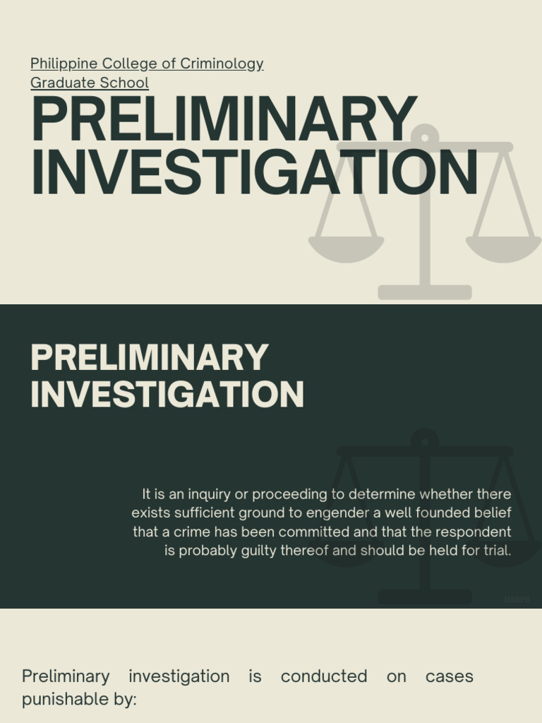 Understanding Preliminary Investigation | PDF | Prosecutor | Probable Cause