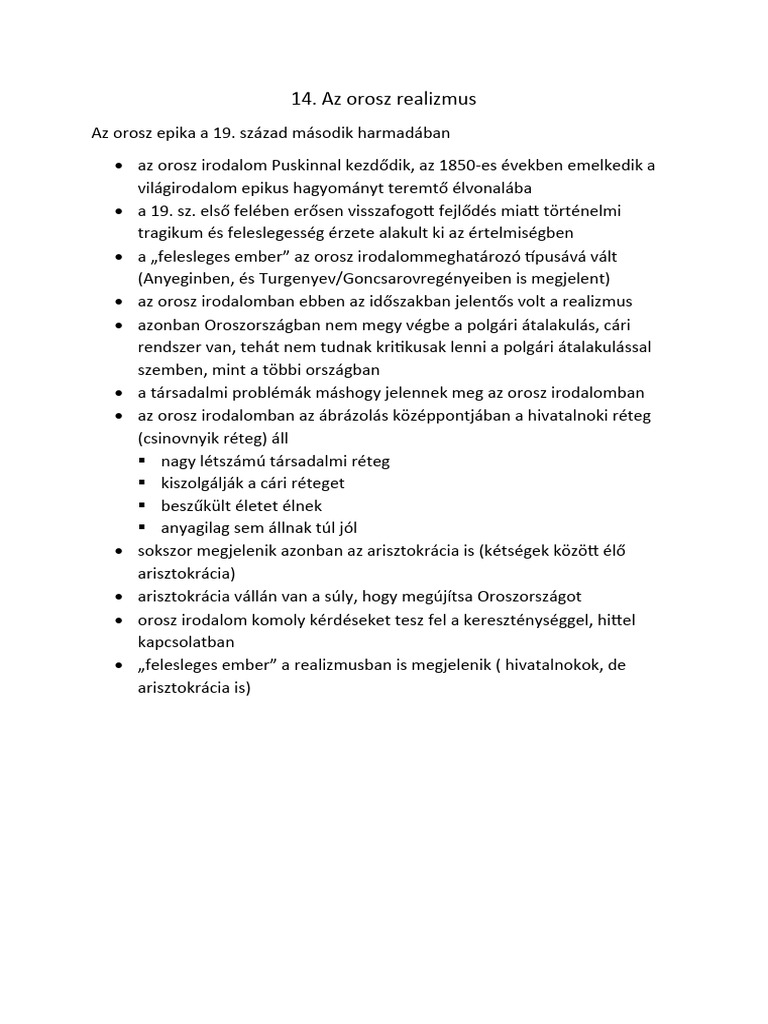Az Orosz Realizmus | PDF