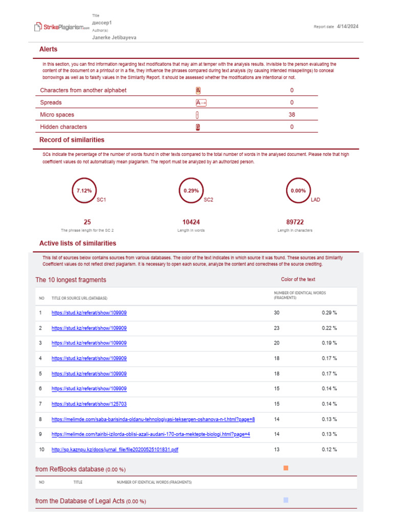 FullReport - Janerke Jetibayeva | PDF