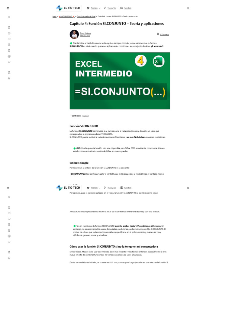 ? Capítulo 4 - Función SI - conjUNTO en Excel (Varias Condiciones ...