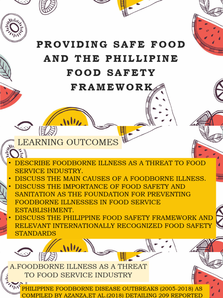 Providing Safe Food and The Phillipine Food Safety Framework | PDF ...