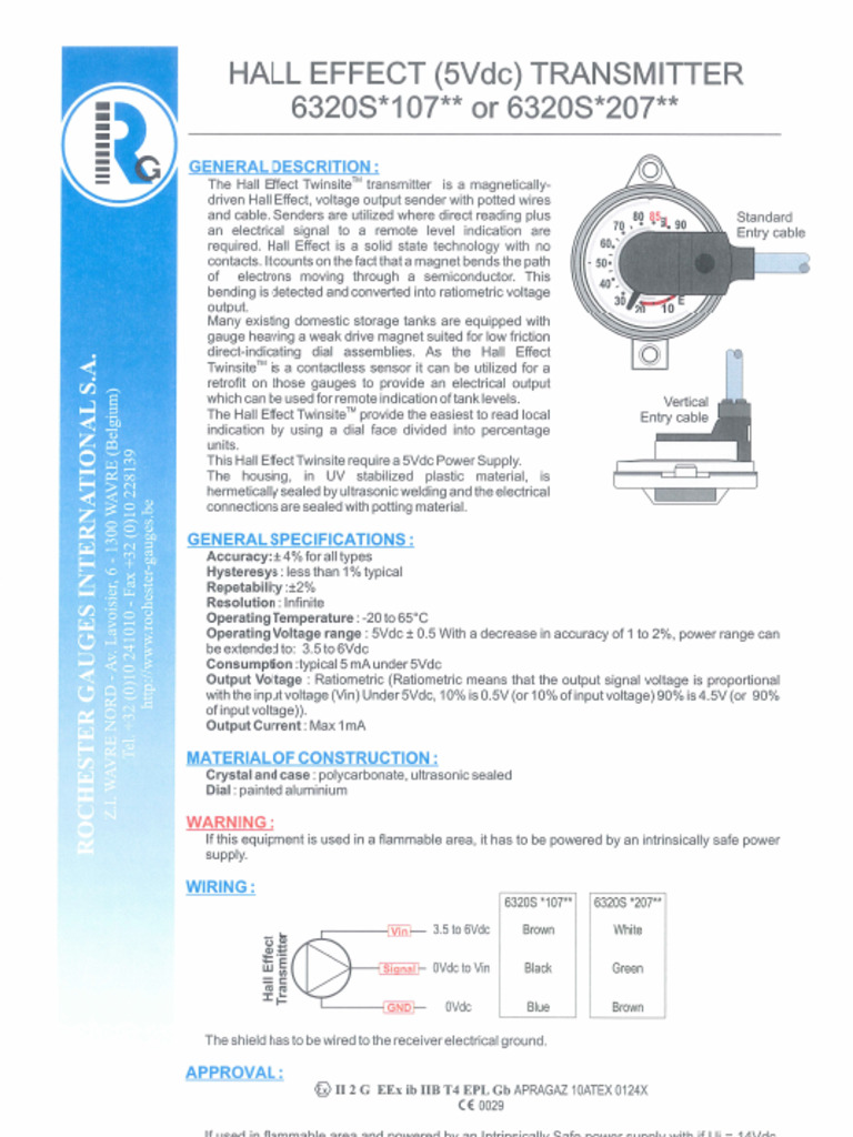 Rochester Gauge Technical Specifications 3 | PDF
