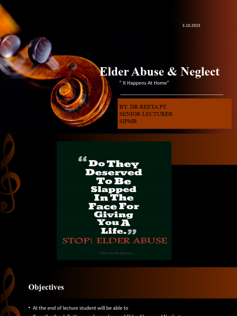 Elder Abuse & Neglect | PDF | Child Abuse | Caregiver