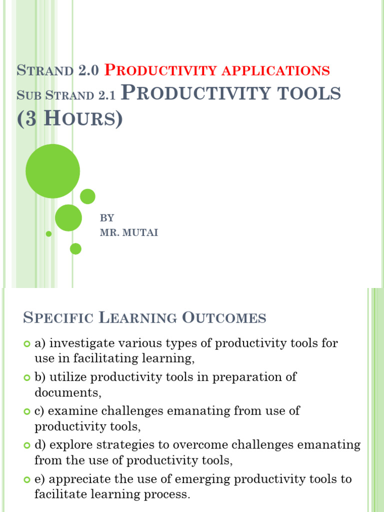 Productivity Tools | PDF | Paragraph | Word Processor