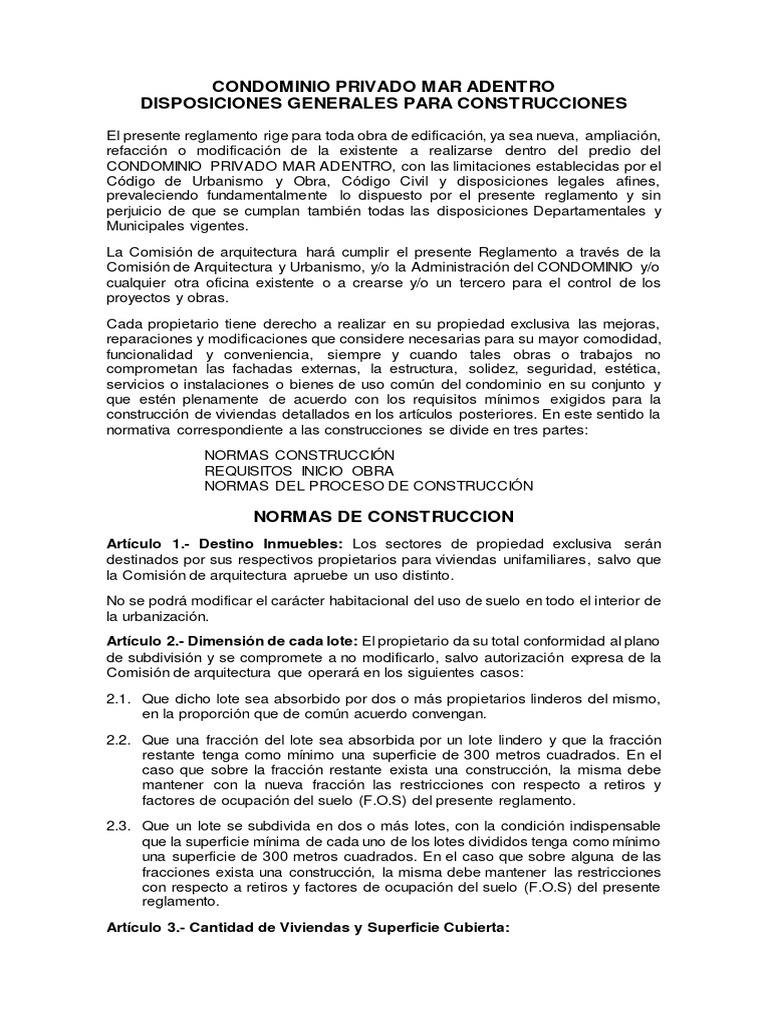 Reglamento de Construcción Enero 2020 | PDF | Condominio | Multa (pena)