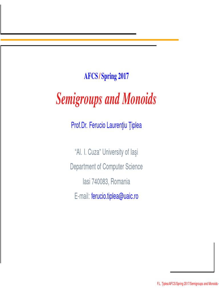 Semigroups | PDF | Algebraic Structures | Category Theory