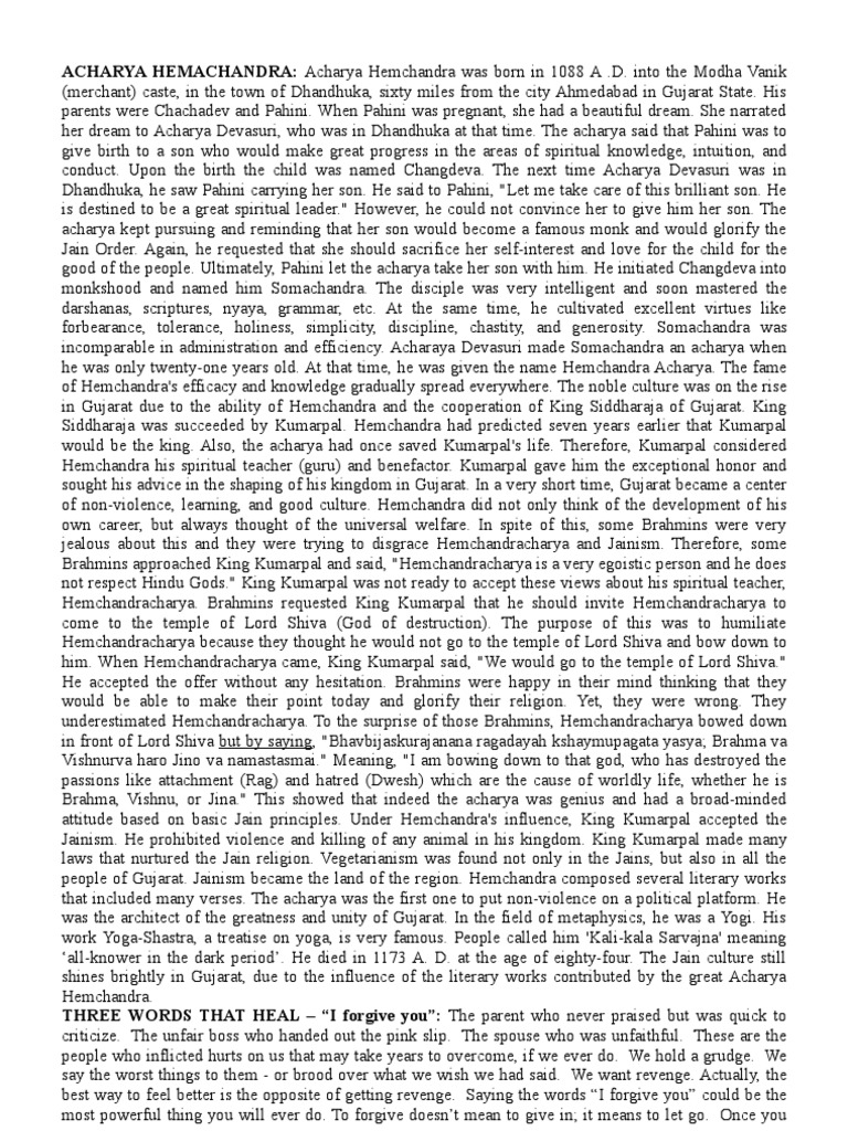 Jain Short Stories Part - 4 | PDF | Forgiveness | Anger