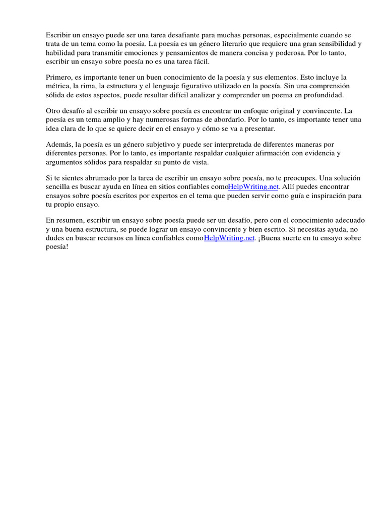 Ensayo Sobre Poesía | PDF | Scribd | Written Communication