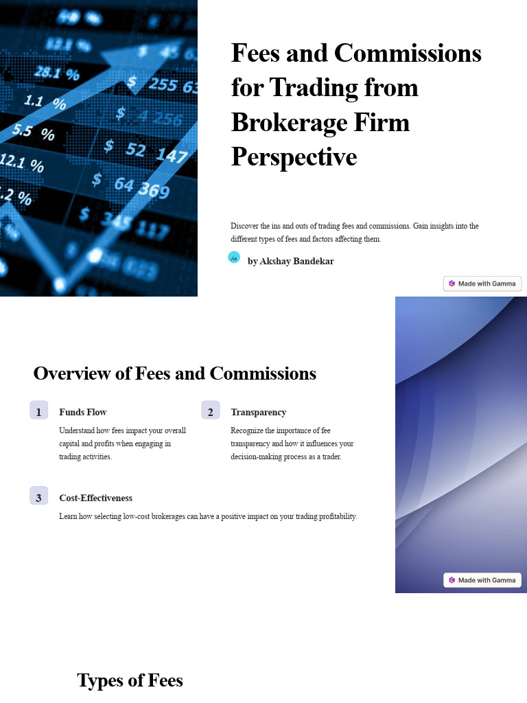 Fees and Commissions For Trading From Brokerage Firm Perspective ...