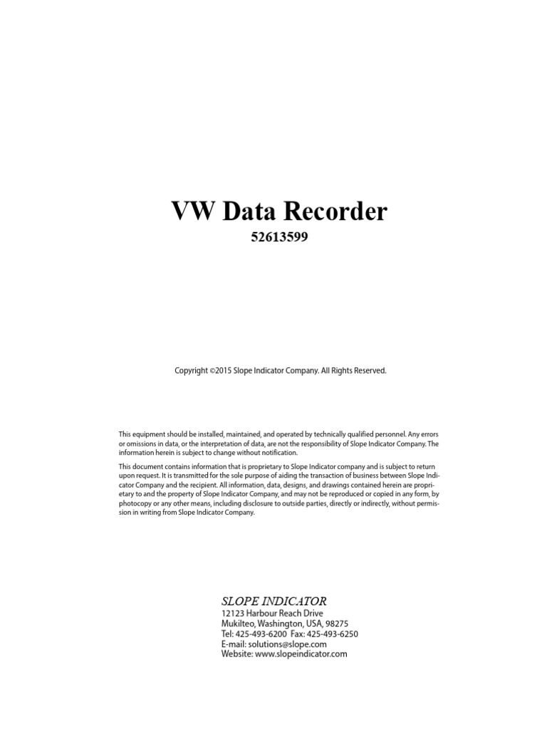 VW Data Recorder | PDF | Personal Computers | Microsoft Windows