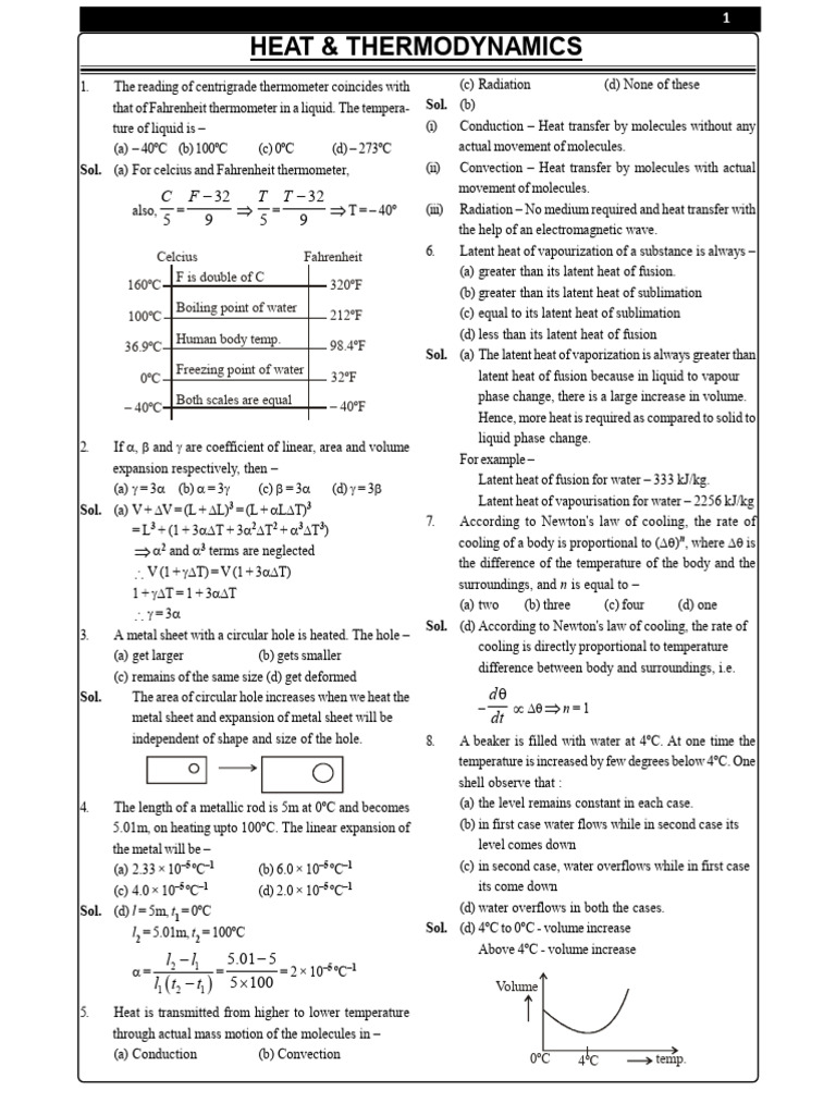 Heat & Thermodynamics PDF | PDF | Heat | Latent Heat