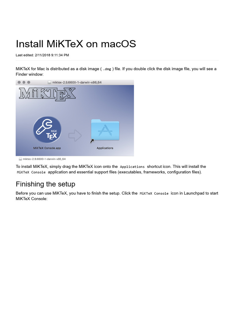Install MiKTeX on macOS Guide | PDF | Art