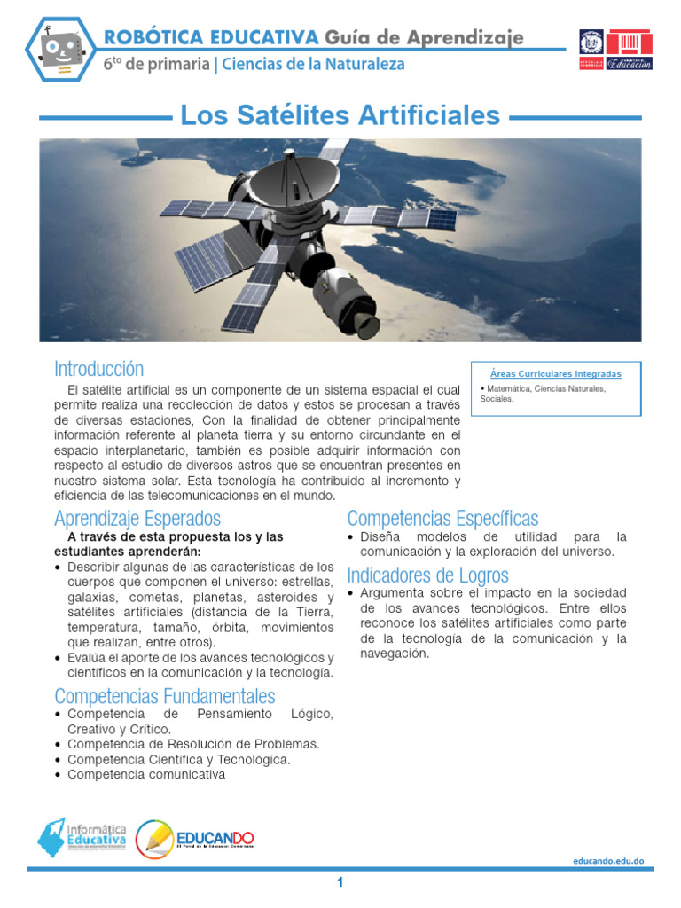 Guía Para Entender Satélites Artificiales Pdf Universo Aprendizaje
