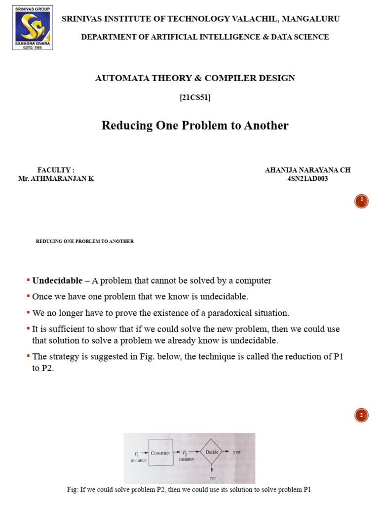 Undecidability via Problem Reduction | PDF | Mathematics | Algorithms