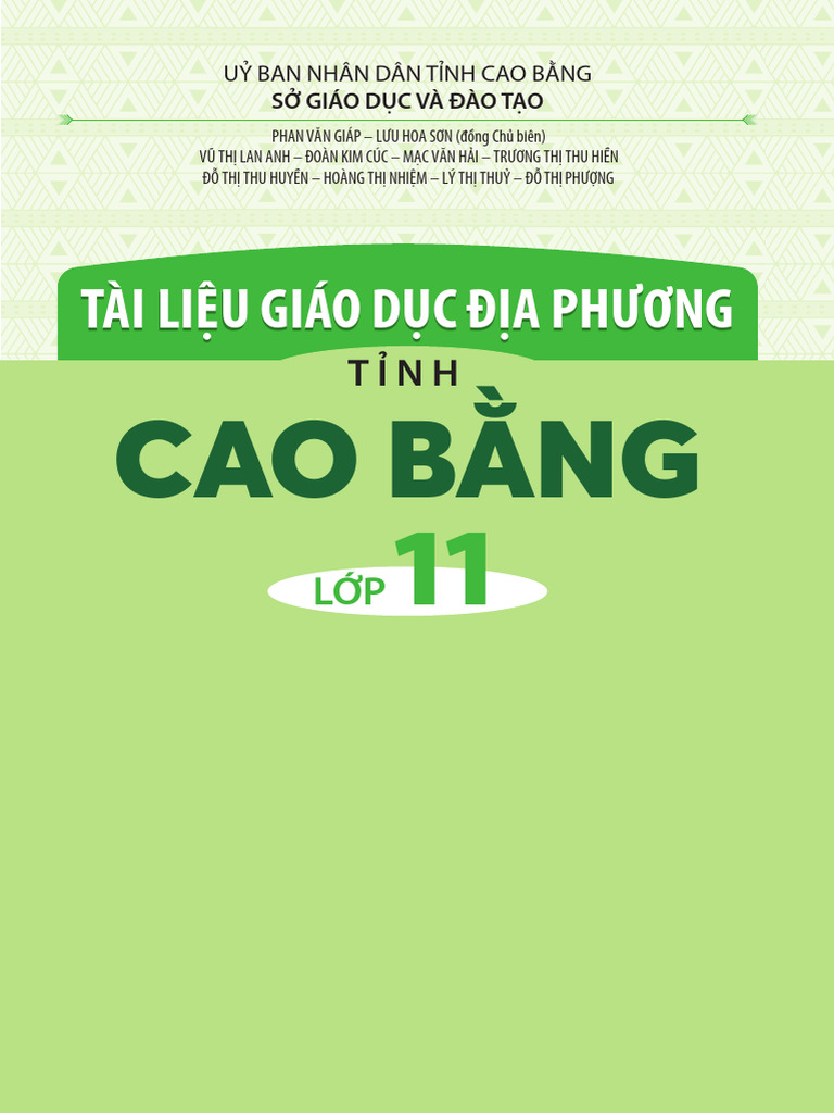 TL Dia Phuong Lop 11 - Cao Bang - Chuyen File BTV (10!11!2023) | PDF