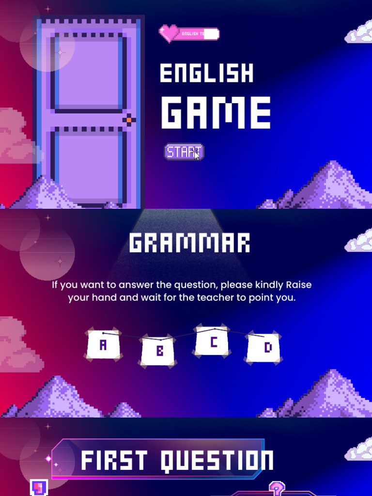 10TH GRADE 2023 English Game Presentation | PDF | Verb | Subject (Grammar)