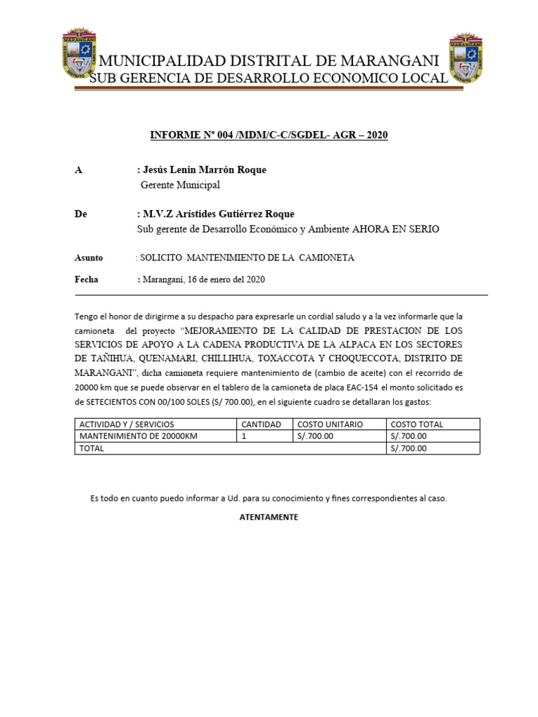 Informe #001 | PDF