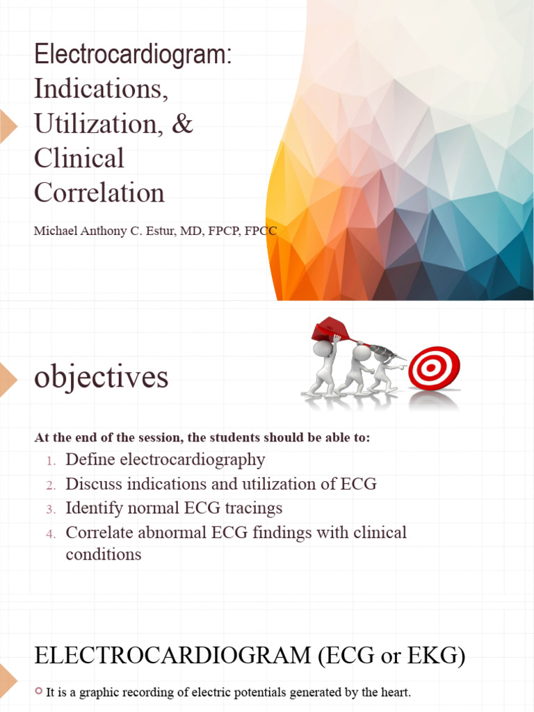Electrocardiogram Lecture Mike | PDF | Electrocardiography | Internal Medicine