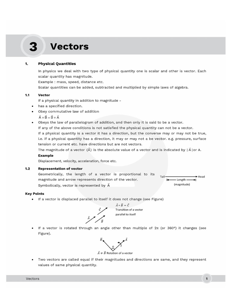 Vectors Unacademy | PDF