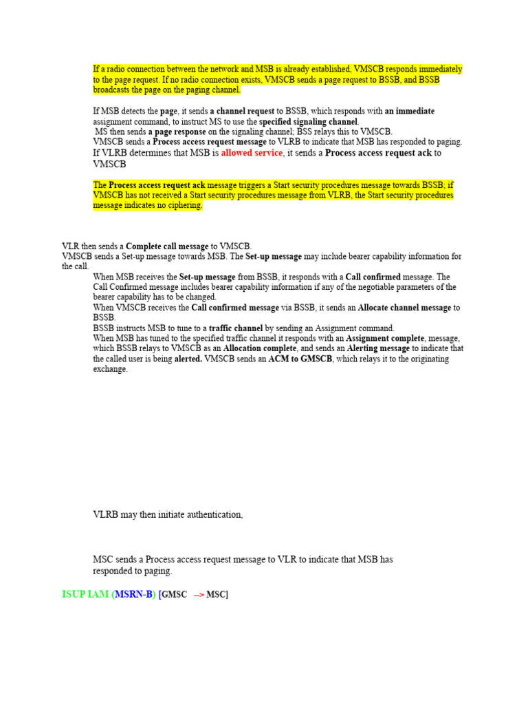 Mobile Paging and Call Setup Process | PDF | Radio Resource Management ...